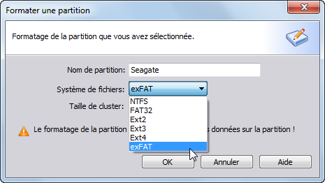 Formater un disque dur externe pour compatible Mac et Windows - AOMEI